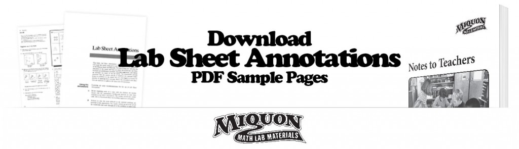 Lab Sheet Annotations | Miquon Math